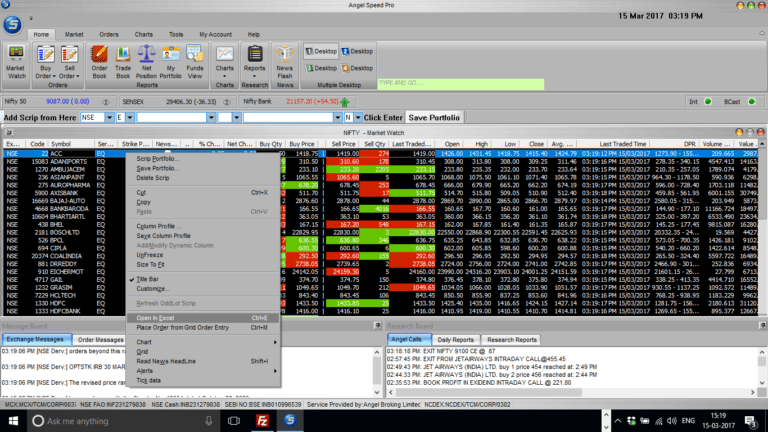 Import Live Data from Angel Speed Pro to Microsoft Excel - StockManiacs