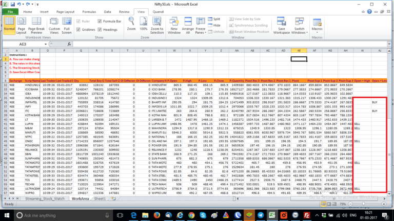 Create an Intraday Trading Excel Sheet from Sharekhan TradeTiger ...