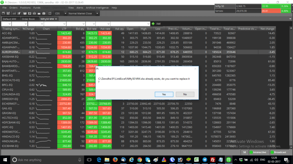 Zerodha Pi to Excel to Build an Excel Trading System - StockManiacs