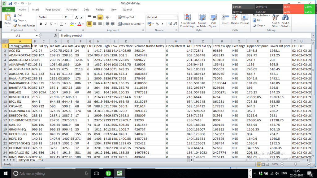 Zerodha Pi To Excel To Build An Excel Trading System Stockmaniacs
