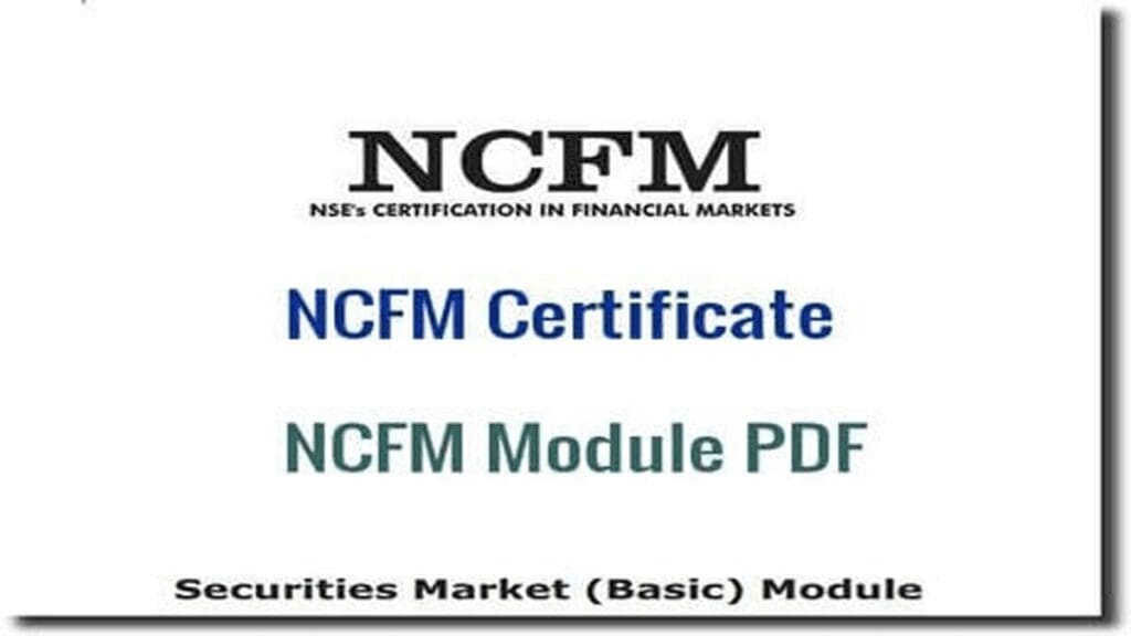 NCFM Certificate And NCFM Modules PDF - StockManiacs