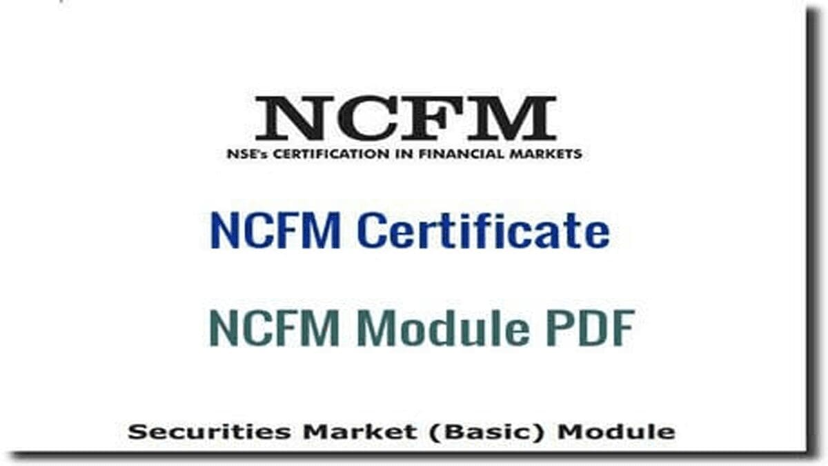 NCFM Certificate And NCFM Modules PDF - StockManiacs