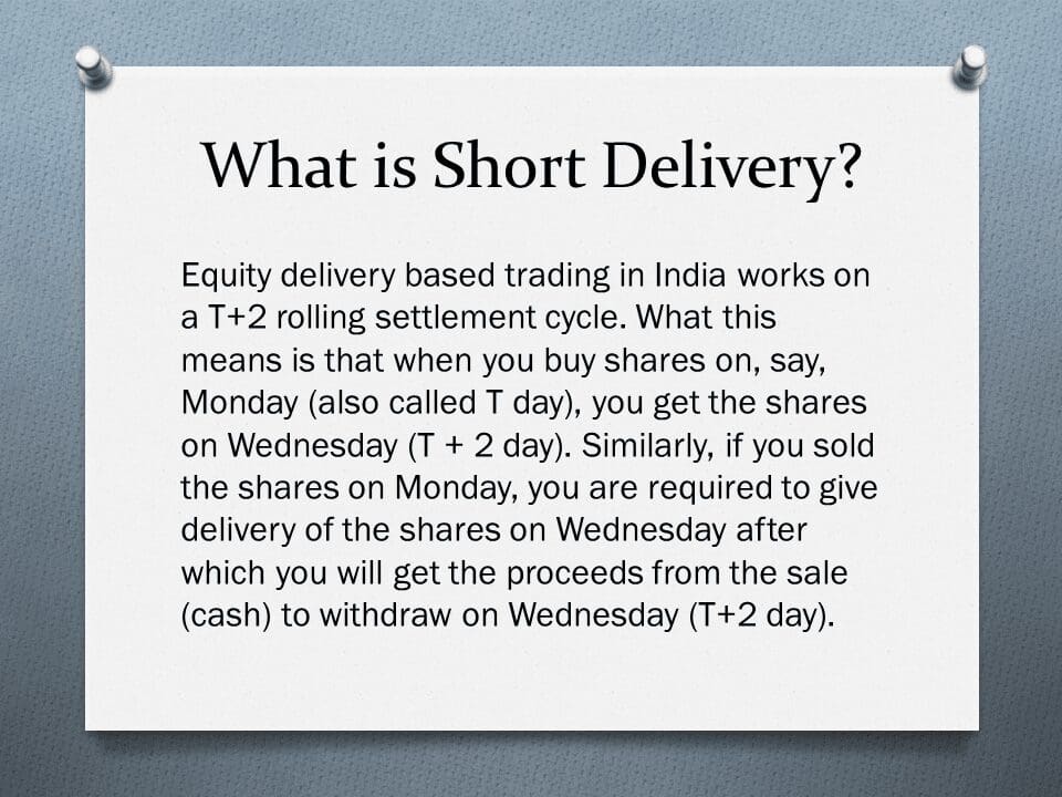 Short Delivery Auction Process in Indian Stock Market - StockManiacs