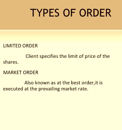 Different Types of Orders in Stock Market - StockManiacs