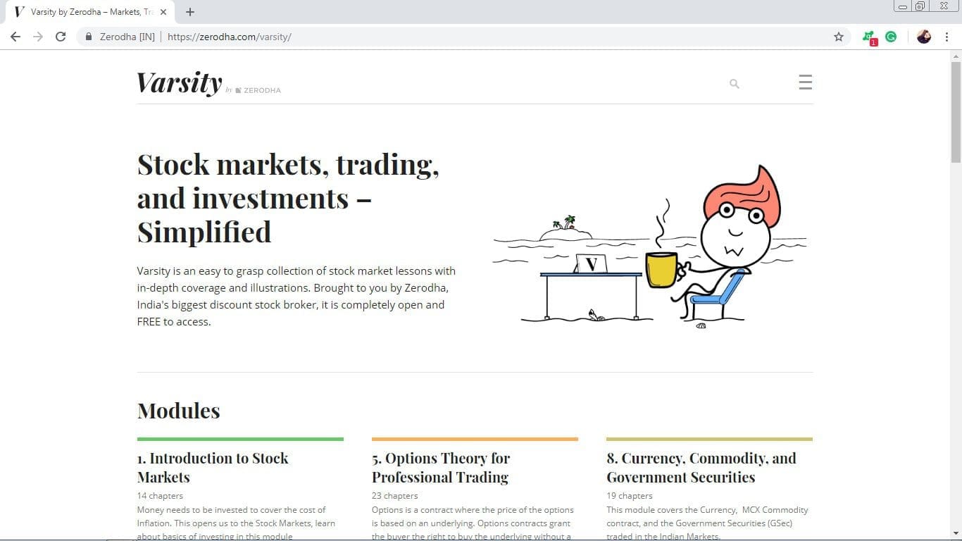 Zerodha Varsity Review and Usage Guide - StockManiacs