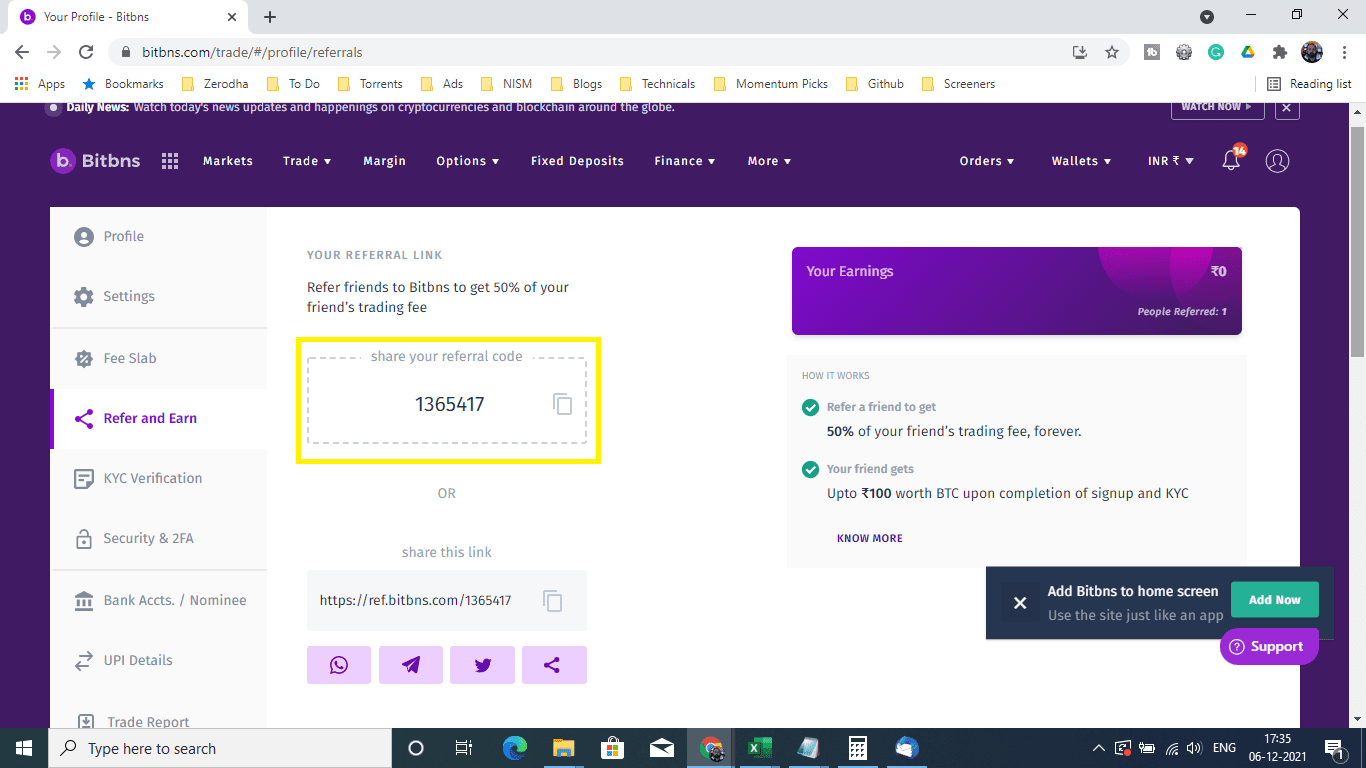 Bitbns Login, Review, and Referral Code - StockManiacs