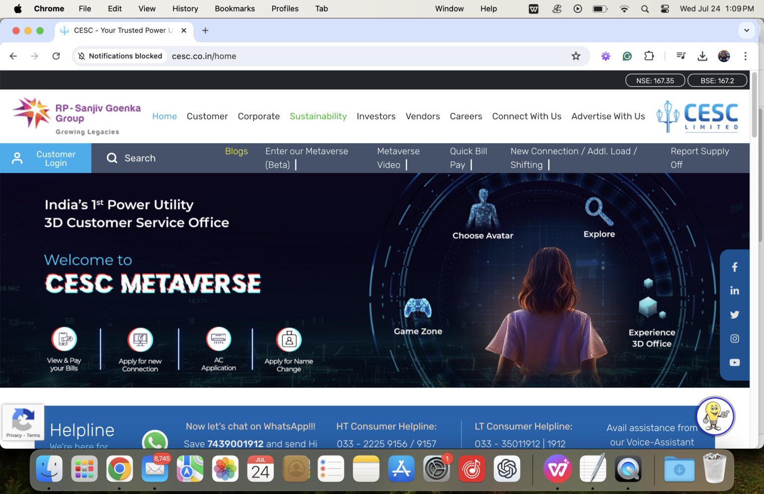 CESC Share Price Graph and News - StockManiacs